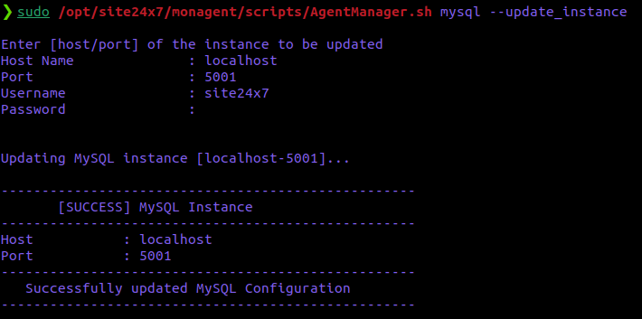 How To Addupdate The Credentials Of My Mysql Database 